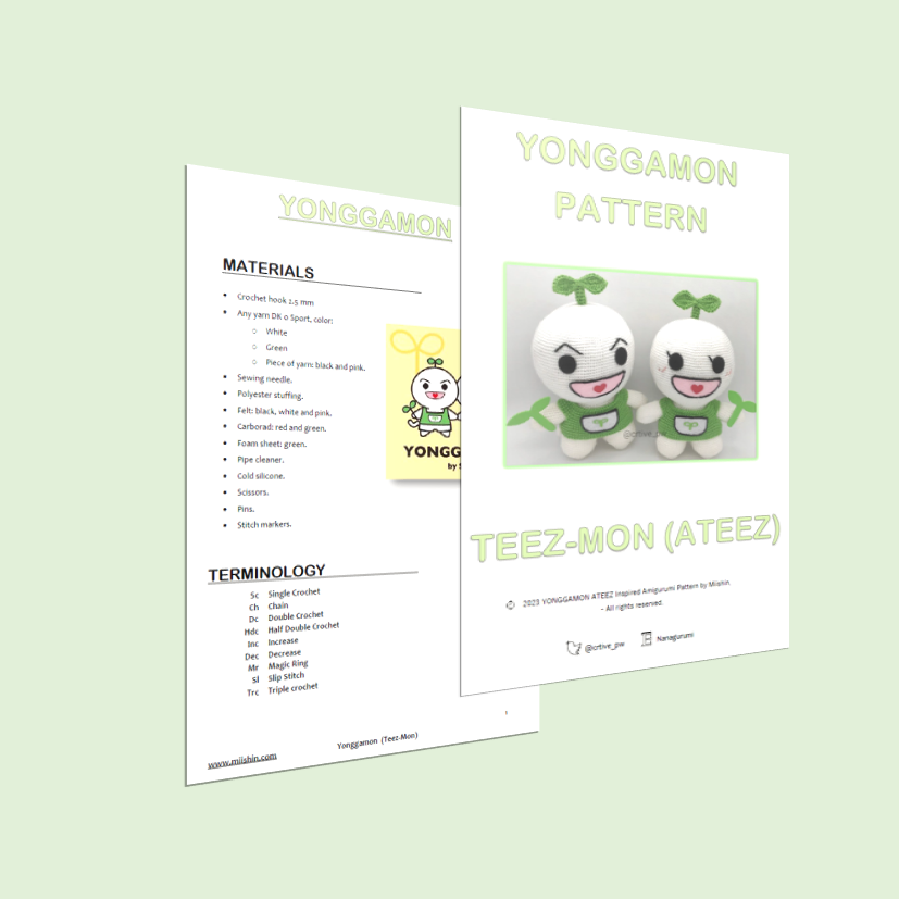 YONGGAMON TEEZMON Amigurumi Crochet Pattern – Miishin Shop