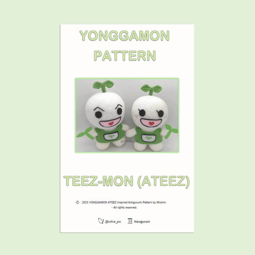 YONGGAMON TEEZMON Amigurumi Crochet Pattern – Miishin Shop