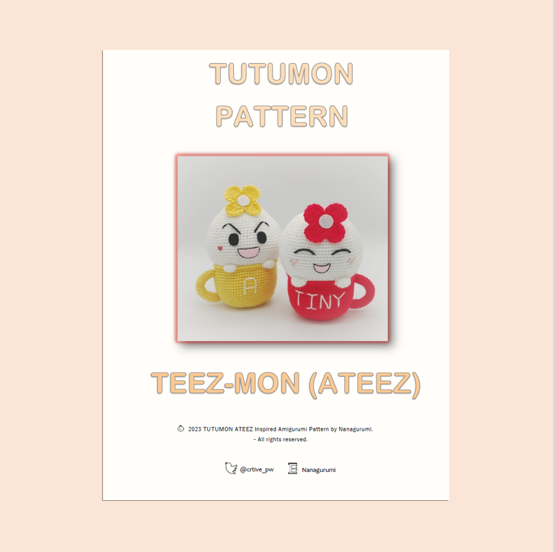 TUTUMON TEEZMON Amigurumi Crochet Pattern – Miishin Shop