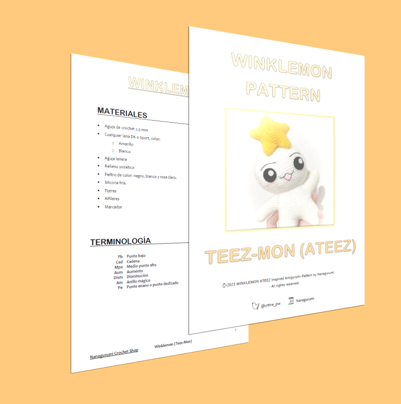 WINKLEMON TEEZMON Amigurumi Crochet Pattern – Miishin Shop