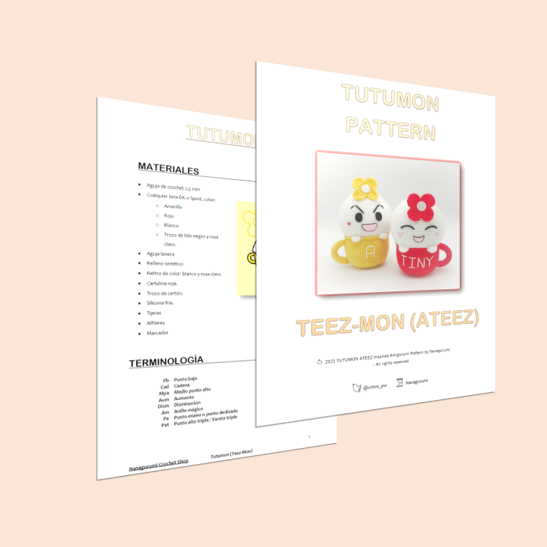 TUTUMON TEEZMON Amigurumi Crochet Pattern – Miishin Shop