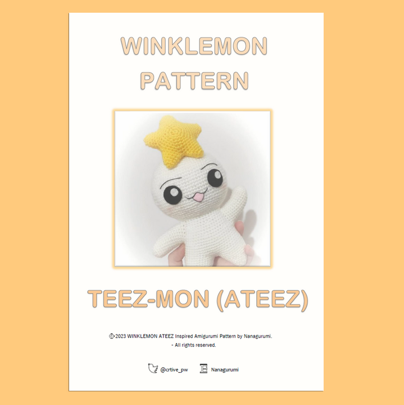 WINKLEMON TEEZMON Amigurumi Crochet Pattern – Miishin Shop